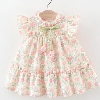 Vestido Infantil Verão Lacinho com Flor - Mali Modinha Kids - Vestido ...