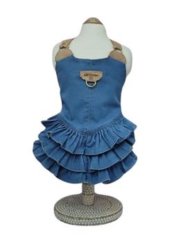 Vestido Jeans Delavê Babados para cachorro e gato - Dudog Vest - Roupas ...