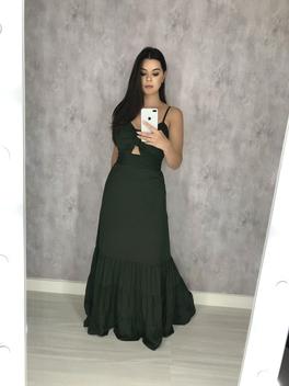 Vestido Jéssica Longo - Verde Militar - Closet RC - Vestido Esportivo ...