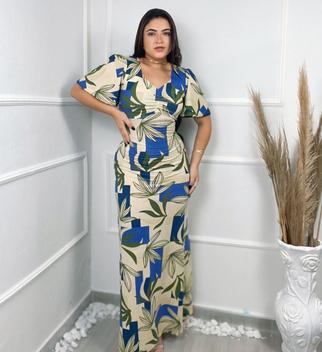 Vestido Longo Angélica Moda Feminina Evangélica - Miss Flower - Vestido ...