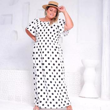 Vestido Longo chic Plus Size lançamento 2024 - DONALU - Vestido Plus ...