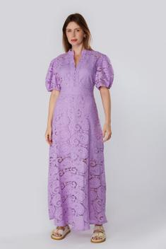 Vestido longo guipir Kwi - Vestido Feminino - Magazine Luiza