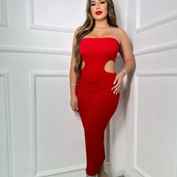 Vestido Manu sem alça em Tecido Anarruga - Gringas Model - Vestido ...