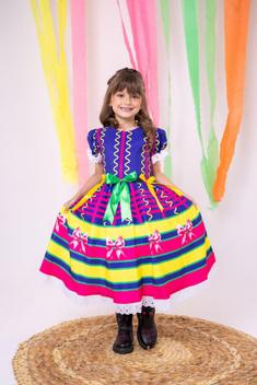 Vestido Marie Junino Luxo Arraiá da Farra - Mali Modinha Kids - Vestido ...