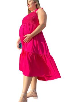 Vestido Midi Plus Size Liso Verão 2024 GG ao G2 - DONNALU - Vestido ...