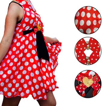 Vestido Minnie Mouse Juvenil Vermelho com Tiara - Gugudada - Vestido ...
