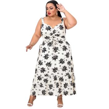 Vestido Plus Size Moda Grande Tendência Verão Festas Casual - Vestido ...