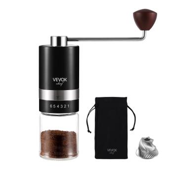 VEVOK CHEF Moedor de café manual Mini Moedor de café de mão 6 ajuste ...