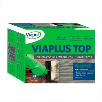 VIAPLUS TOP Revestimento impermeabilizante semi-flexível 18kg Cinza ...