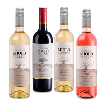 Vinho Miolo Seleção Kit Degustação Com 4 Garrafas 750Ml - Vinho ...