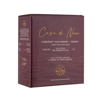 Vinho Tinto Bag in Box Caetano Vicentino Casa Di Neni Cabernet/Tannat 3 ...