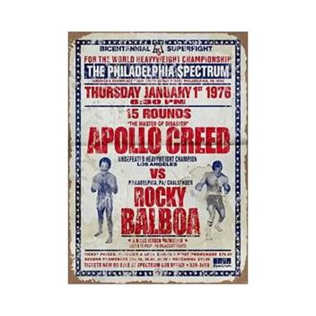 Vintage 1976 Apollo Creed Rocky Balboa Metal Tin Sign 20x30CM Decoração ...