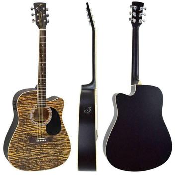 Violão Folk Eletrico Aco Vck 370 Mf Vogga Mahogany Flamed - Violão ...