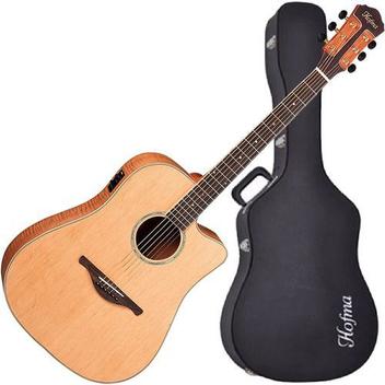 Violão Folk Eletroacústico Eq Fishman + Case Hmp350 Nt Hofma - Violão ...