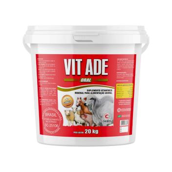 Vit Ade Oral Suplemento Vitamínico Mineral Animal 20kg Calbos ...