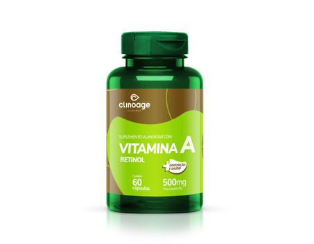 Vitamina A - 500 Mg 60 Capsulas - Clinoage - Vitaminas A-Z - Magazine Luiza