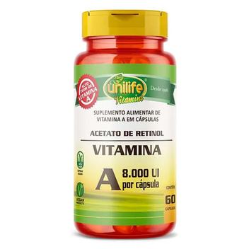 Vitamina A Retinol (8.000 UI) 60 Cápsulas Vegetarianas - Unilife ...