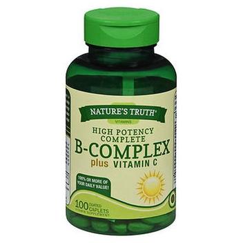 Vitamina B-Complex Plus C - 100 Comprimidos (2 Frascos) - Nature's ...