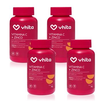 Vitamina C 1000mg e Zinco Com Alta Concentração e Mais Imunidade 60 ...