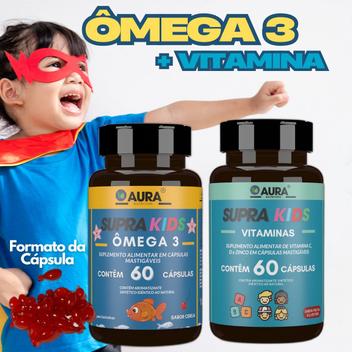 Vitamina C , D e Zinco Infantil Supra Kids + Ômega 3 Supra Kids 60 ...