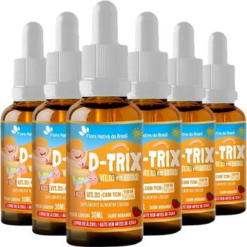 Vitamina D3 D-Trix Kids Gotas 6 X 30ml Flora Nativa - FLORA NATIVA DO BRASIL - Vitaminas A-Z ...