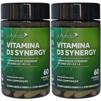 Vitamina D3 Synergy 2 X 60 Cápsulas Puravida - Vitaminas A-Z - Magazine ...