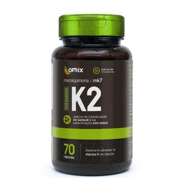 Vitamina K2 Menaquinona Mk7 70 Caps Omix - Vitaminas A-Z - Magazine Luiza