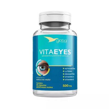 Vitamina para os Olhos VitaEyes Astaxantina e Luteína - 60 CGM - GLOBAL - Luteína - Magazine Luiza