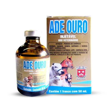 Vitamina suplemento Ade injetável Vila Vet Ouro - 50 ml - Vilavet ...