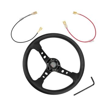 Volante Esportivo Universal de Drift PU com Logotipo DIY - 14 ...