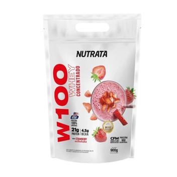 W100 RF Whey Concentrado Morango 900g - Nutrata - Whey Protein ...