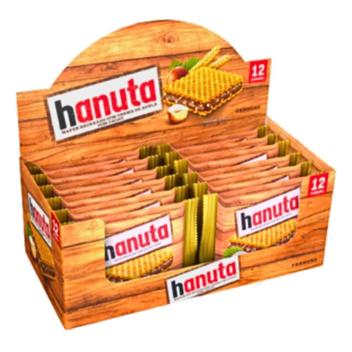 Wafer Hanuta c/ Creme De Avelã FERRERO 1 cx c/ 12un De 22g - Wafer ...