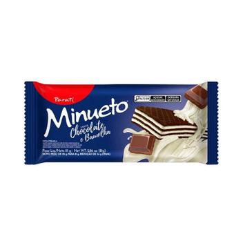 Wafer Minueto Chocolate Baunilha 81g - Wafer - Magazine Luiza