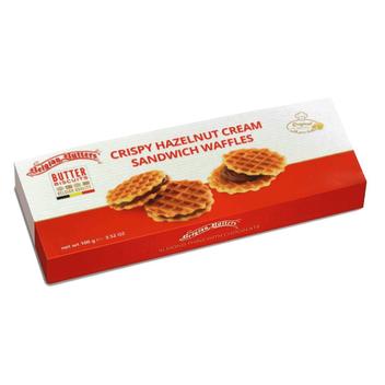Waffles Crocantes Recheados com Creme de Avelã Belgian Butters 100g ...
