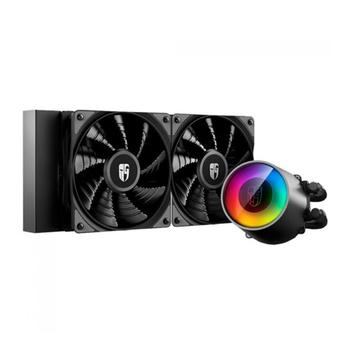 Water cooler 240mm deepcool castle 240 v2, rgb, amd/intel, preto - dp ...