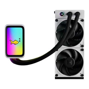 Water cooler gamer 240mm hyte thicc q60 bw with lcd ips 5'' branco e ...