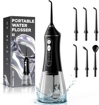Water Flosser Reure Portable 320mL 5 modos recarregável preto ...
