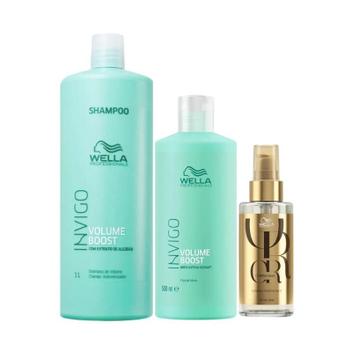 Wella Volume Boost Sh 1000ml + Masc 500ml + Oleo 100ml - Wella ...