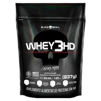 Whey 3hd black skull refil - 837g (wpc, wpi e wph) - CAVEIRA PRETA ...