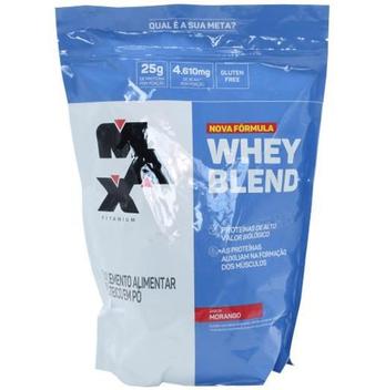 Whey Blend Proteina Suplemento Morango Max Titanium 1,8 Kg - Whey ...