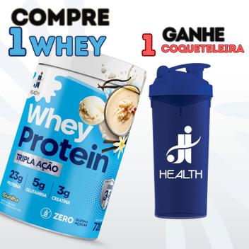 Whey Com Creatina E Glutamina Health Whey 720g Tripla Ação Suplemento ...