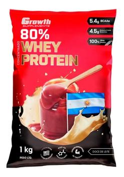 Whey Growth Concentrado 80% Protein Supplements 1Kg Sabores - GROWTH ...