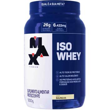 Whey Isolado Baixo Carbo Max Titanium Iso Whey Pote 900g - Whey Protein ...