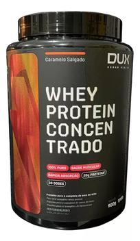Whey Protein 100% Concentrado Sabor Caramelo Salgado de Pote 900 g-Dux ...