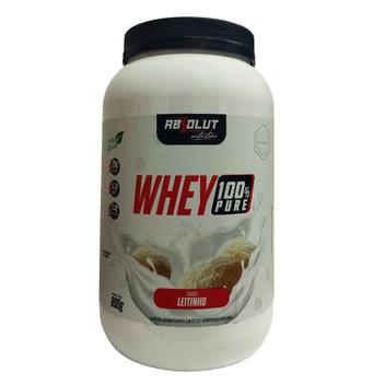 Whey Protein 100% LUT Sabor Leitinho Pote 900g Absolut Nutrition - Whey ...