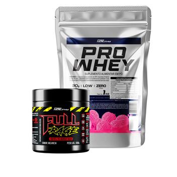 Whey Protein 1Kg Refil + Pré Treino Full Rage 300g - Pro Healthy - Pro ...