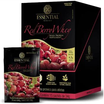 Whey Protein Red Berry 34g (510g) 15 Unidades Essential - Essential ...
