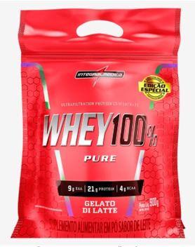 Whey Protein Refil 100% Concentrado Pure Sabor Gelato Di Latte de 900g -Integralmedica - Whey ...