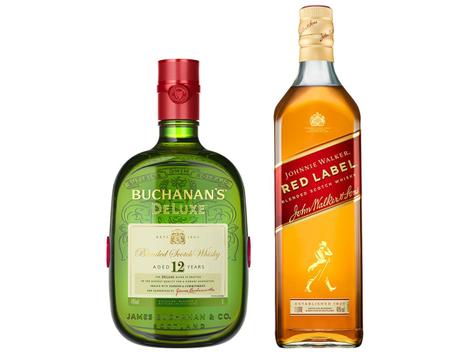 Whisky Buchanans Deluxe 12 anos Blended - 1L + Whisky Johnnie Walker ...