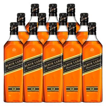 Whisky Escocês Johnnie Walker Black Label 1l 12 Unidades - Whisky ...